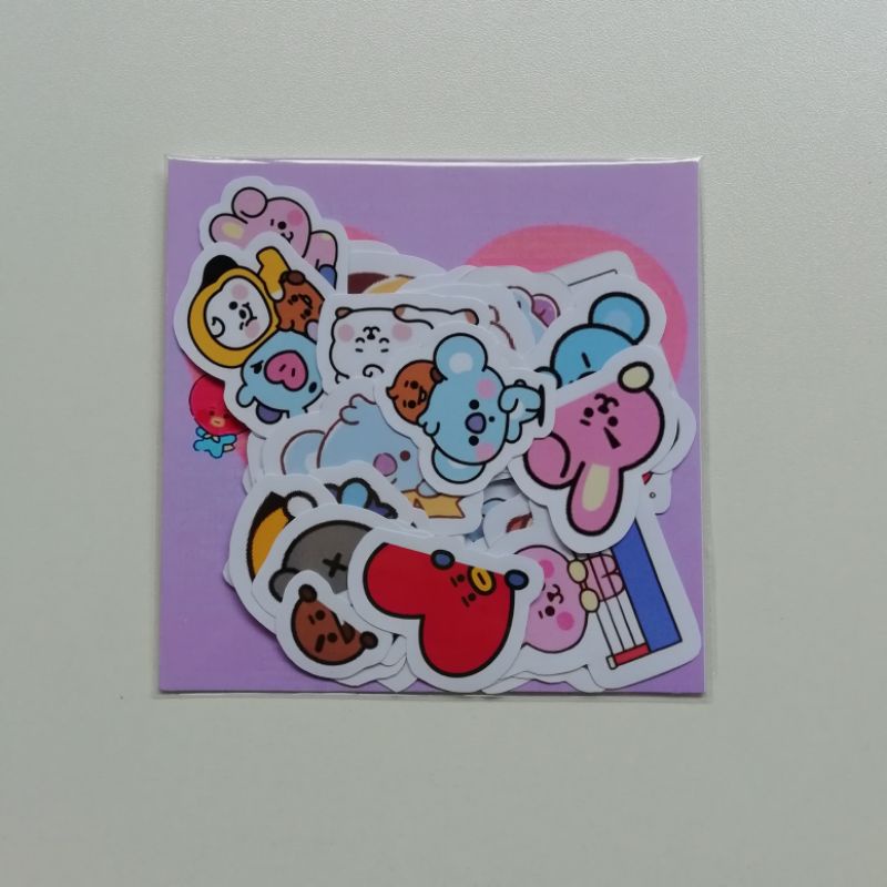 Jual [ST-P-02] 34pcs Stickers Pack BT21 Cute Sticker bt21 Stiker BT21 ...