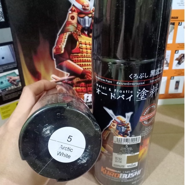 Jual Samurai Paint Kurobushi Cat Semprot Pilox Pilok Warna Putih Susu / Arctic White (5) 400ml ...