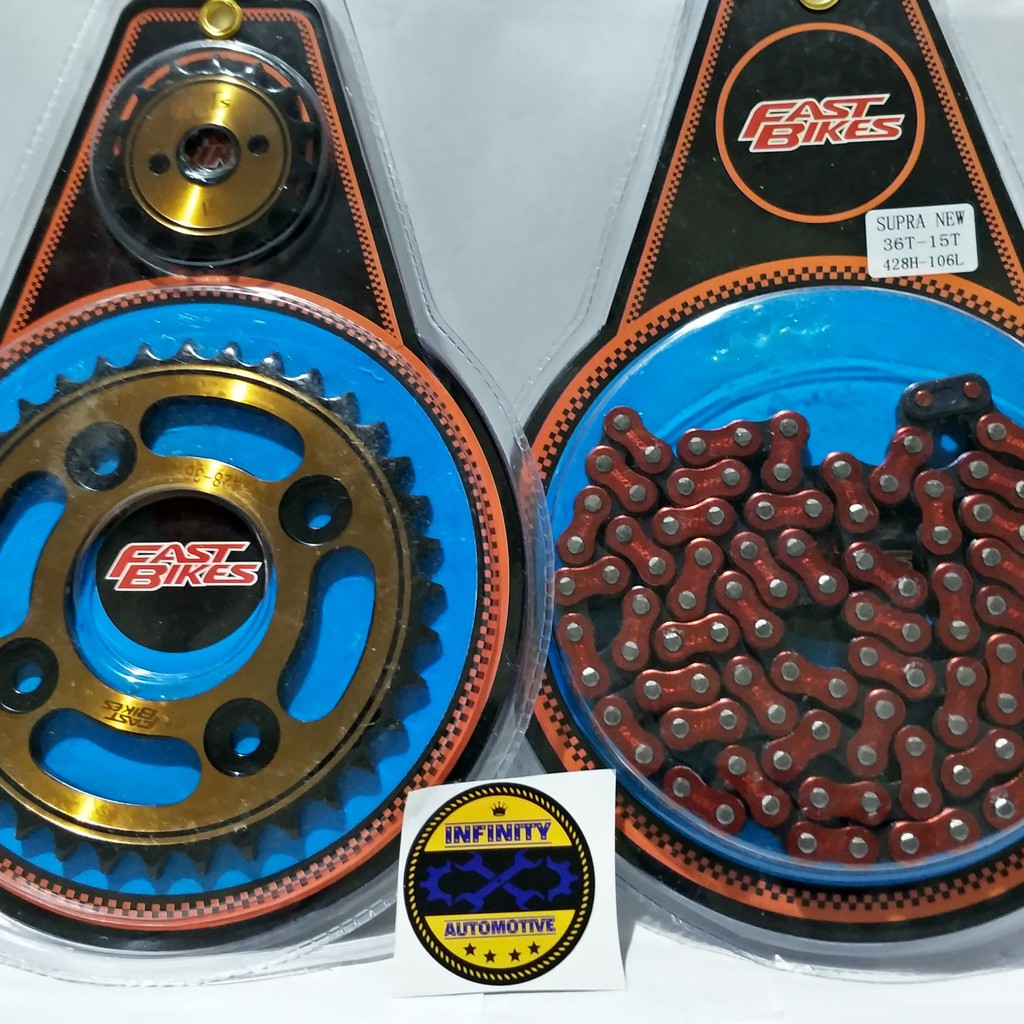 Jual GIR SET RANTAI - GEAR SET WARNA FASTBIKES SUPRA X 125 - SUPRA X ...