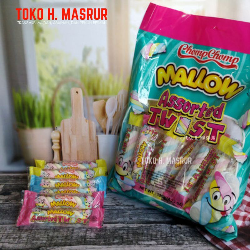Jual Permen Marshmallow Chomp Chomp Rolls Mallow Assorted Twist ...