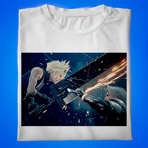 Jual 24 KAOS ANAK & DEWASA Final Fantasy 7 Remake Cloud vs Sephiroth ...