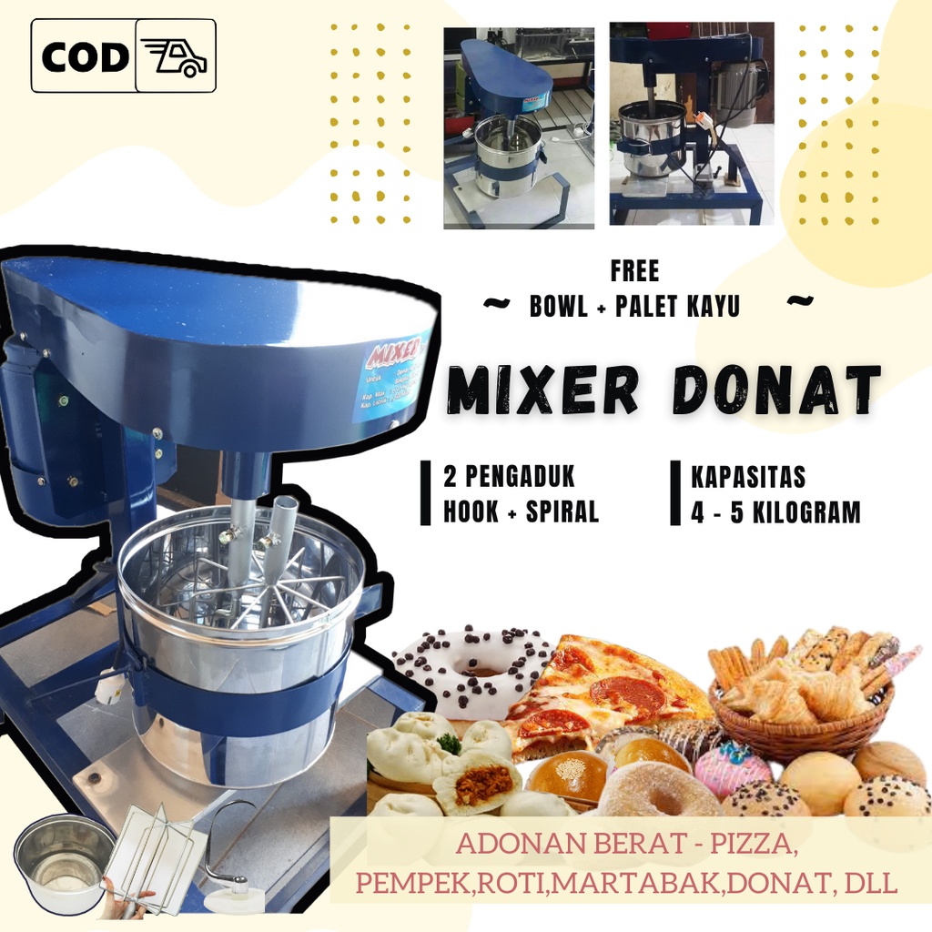 Jual mesin roti 3 kg mixer donat dan roti 5kg mixer untuk adonan donat ...