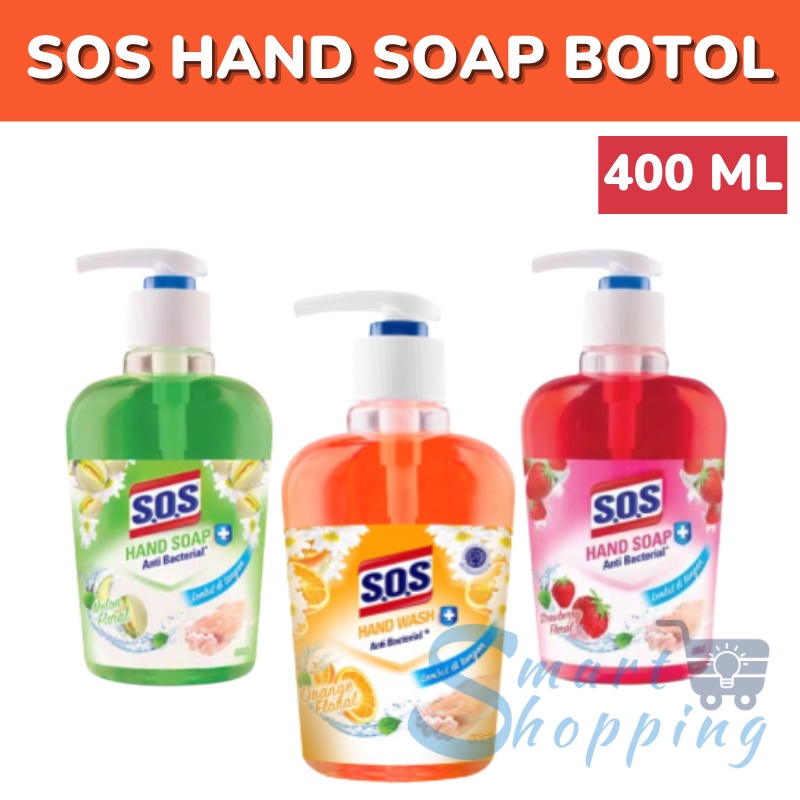 Jual SOS HAND SOAP BOTOL 400 ML / HAND WASH / SABUN CUCI TANGAN / BOTOL ...