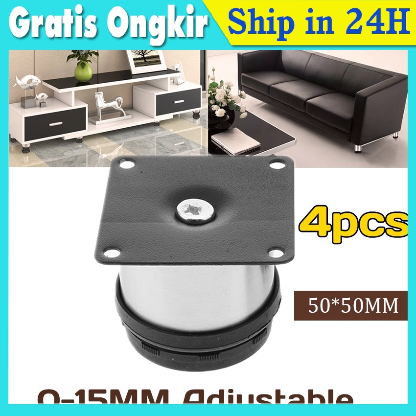 Jual Stainless Steel Adjuster Kaki Alas Stabil Meja Kursi Bangku Sofa ...