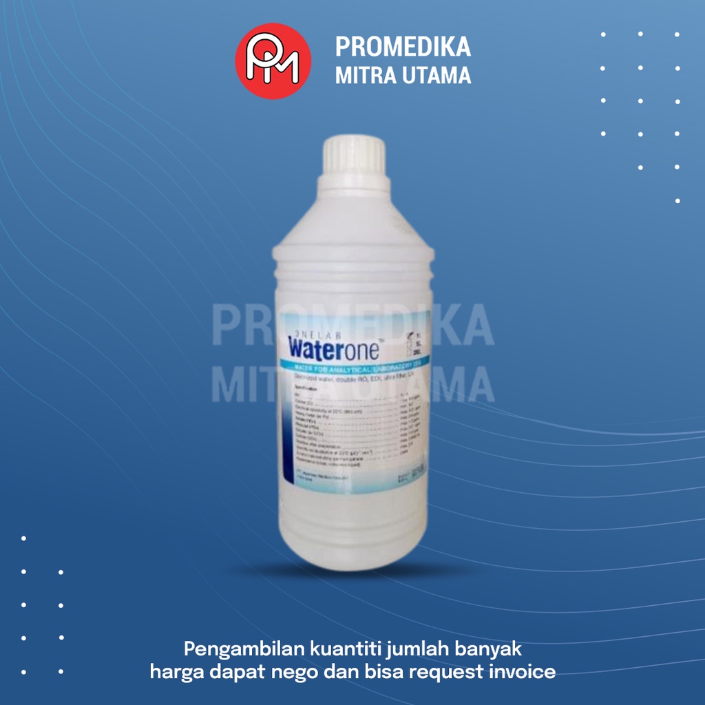 Jual Water One Onelab 1L untuk air sulingan bisa kebutuhan lab dan ...