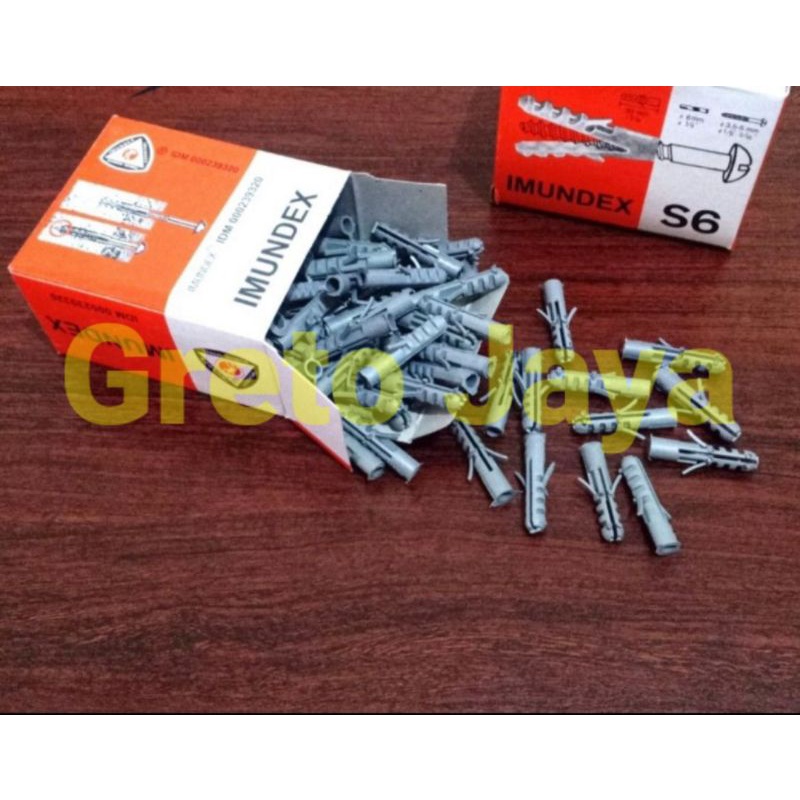 Jual ( S6 IMUNDEX ) Nylon S 6 Plastik Dinding Cor Sekrup Nilon Penguat ...