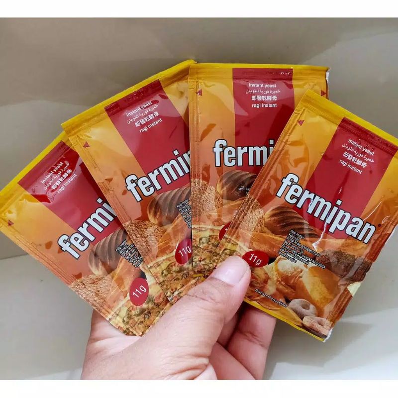 Jual Fermipan/ Ragi instan 4 x 11 gram / Fermipan Kemasan Sachet ...