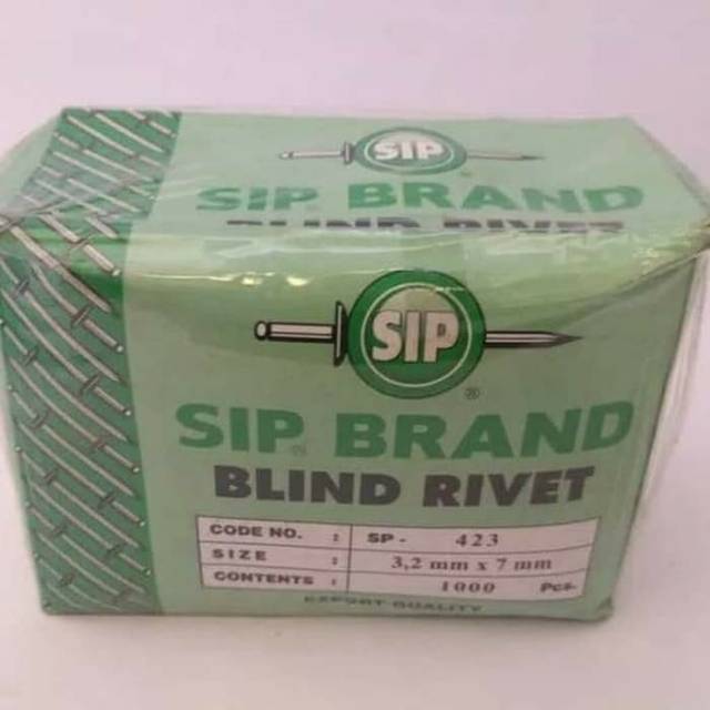 Jual PAKU RIVET SP 423 MERK SIP PAKU LIPET TEMBAK BLIND RIVET SIP BRAND ...
