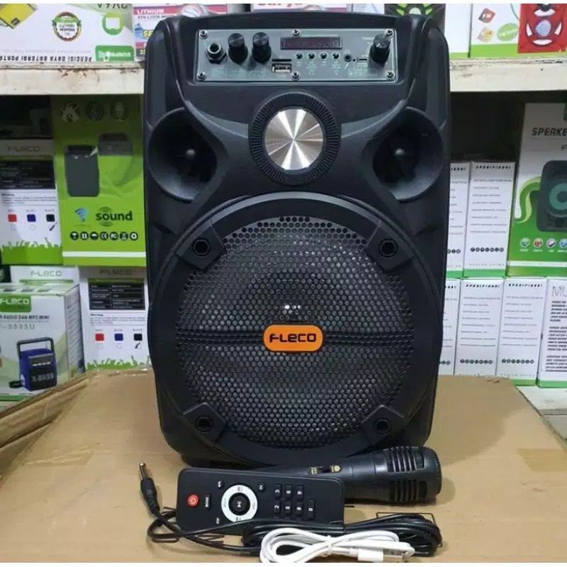 Jual SPEAKER BLUETOOTH FLECO 8'5 INCH F-955C/D PLUS MIC KARAOKE SUPER ...