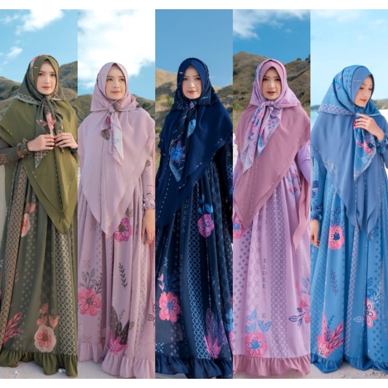 Jual Mazaya series syari set original brand by eldeena syari | Shopee ...