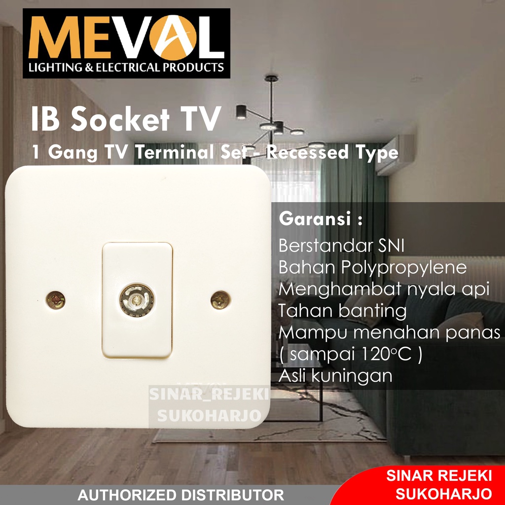 Jual MEVAL Saklar IB Model New Gee Engkel / Seri / Stop Kontak / Engkel Stop Arde / Stop TV ...