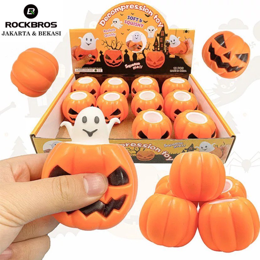 Jual Squishy Pumpkin Pumkins Labu Halloween Stress Ball Fidget Toys ...