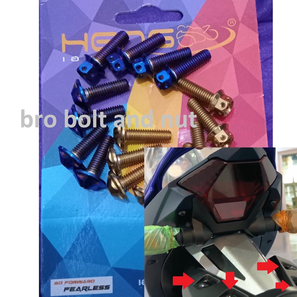 Jual Baut Probolt Stenliss Spatbor Belakang Jupiter mx 150 Original Heng Thailand | Shopee Indonesia