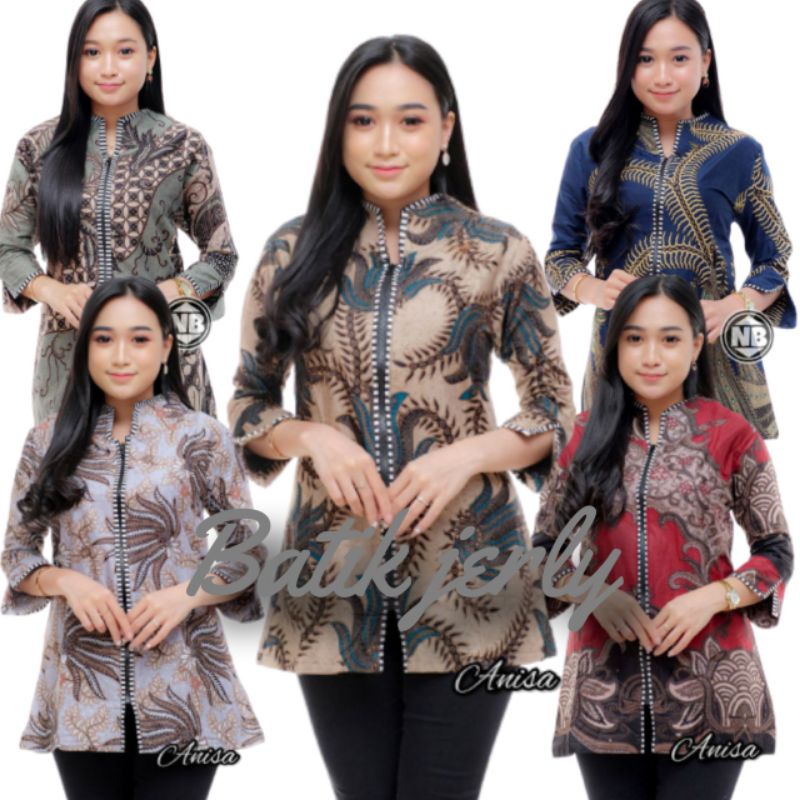 Jual Blouse Batik Atasan Batik Wanita Blus Kantor Premium Eksklusif By ...