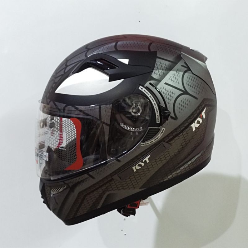 Jual Helm KYT K2 Rider Spiderman#1 Graphite Doff/Gunmetal | Shopee ...