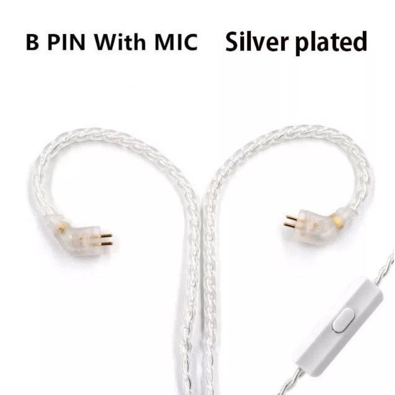 Jual Terlaris Kabel KZ ZSN Pro Silver Upgrade Cable with Mic KZ Upgrade ...