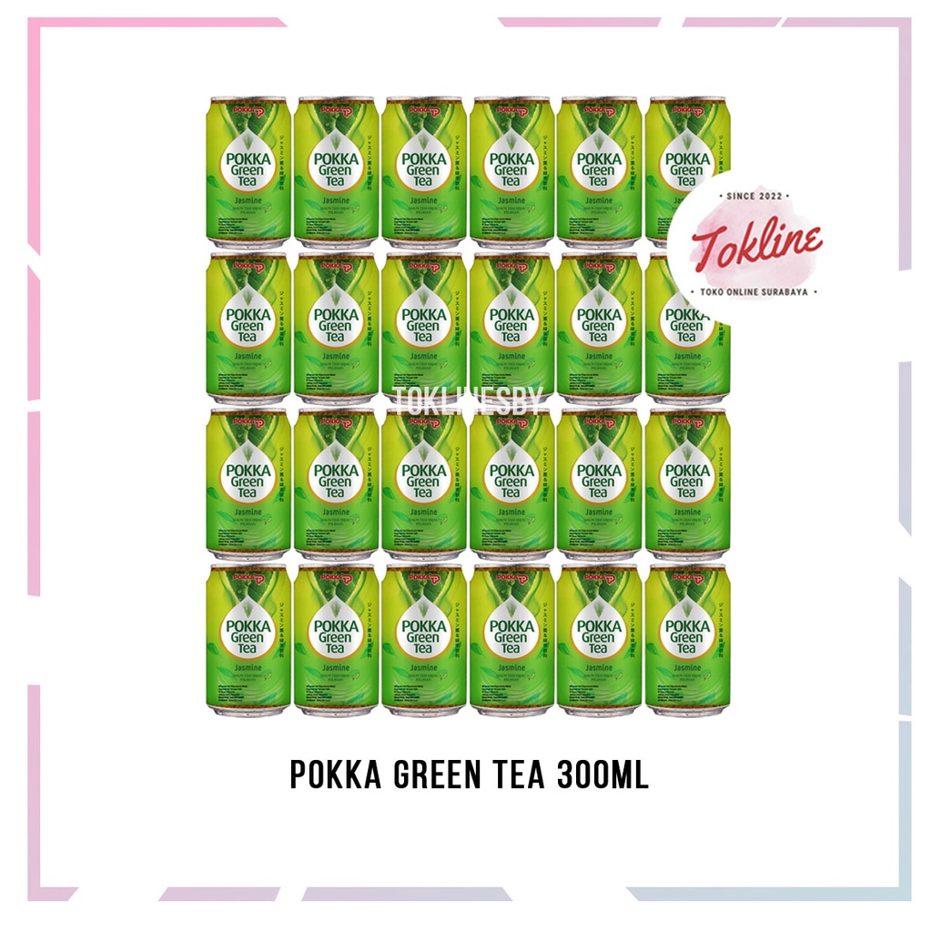 Jual [ 1 Karton ISI 24 kaleng ] POKKA GREEN TEA TEH HIJAU @330ML ...