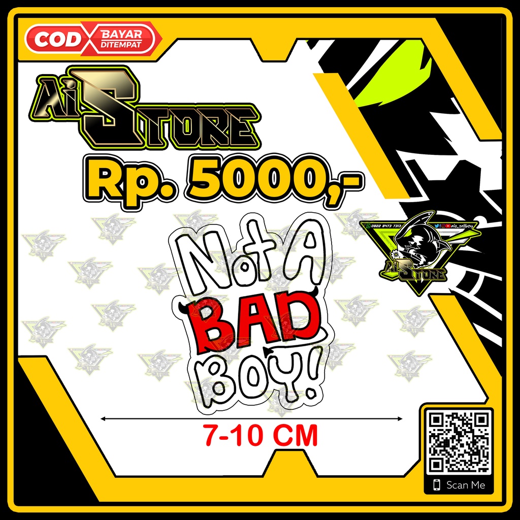Jual Stiker Not A Bad Boy | Shopee Indonesia