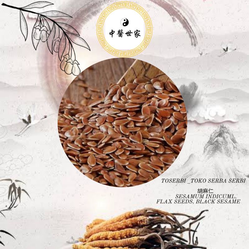 Jual 100gr 胡麻仁 Hu Ma Ren Flax Seeds Sesamum Indicum Black Sesame ...