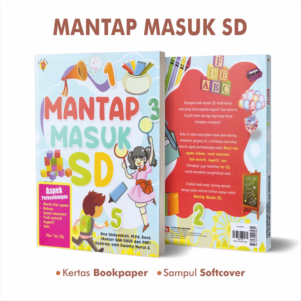 Jual Buku Pendidikan Anak Mantap Masuk SD Dengan Tes IQ Buku Belajar ...