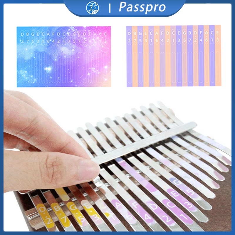 Jual Sticker Kalimba (17 Keys) Kalimba Note Notasi Tone Name Sticker ...