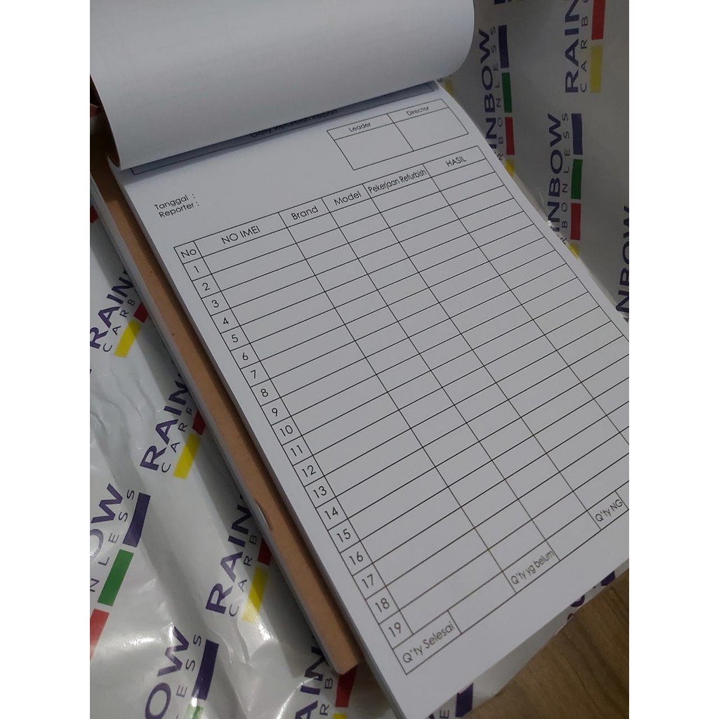 Jual Jasa Cetak Formulir/ Form Kertas HVS 75gr ukuran F4 Folio 21,5 x ...