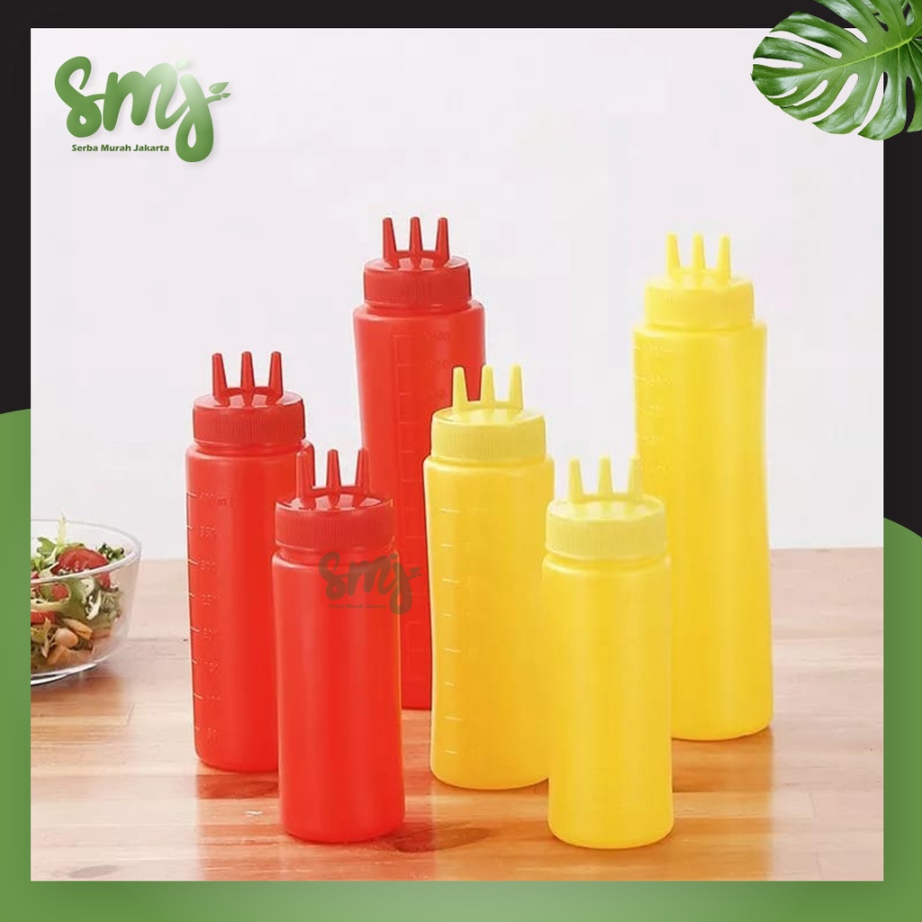Jual SMJ - Botol Saus 3 Lubang Botol Saos Mayonise Botol Kecap Bahan ...