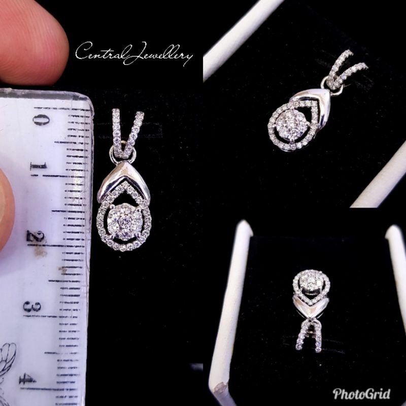 Jual liontin emas putih berlian eropa model terbaru simple | Shopee ...
