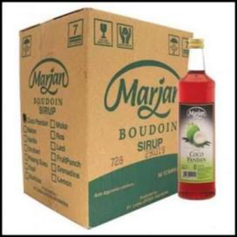 Jual Marjan Sirup Boudoin 1 dus (12btl) Cocopandan dan melon, Vanila ...