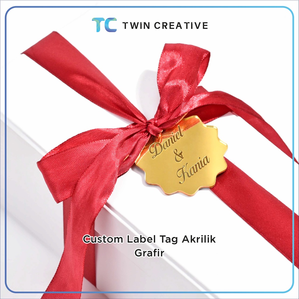 Jual Label Tag Akrilik Mirror Custom Grafir Gantungan - Label Tag ...