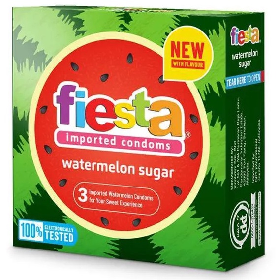 Jual Kondom Fiesta Per Pack isi 3s Lengkap - Grape Strawberry ultra ...