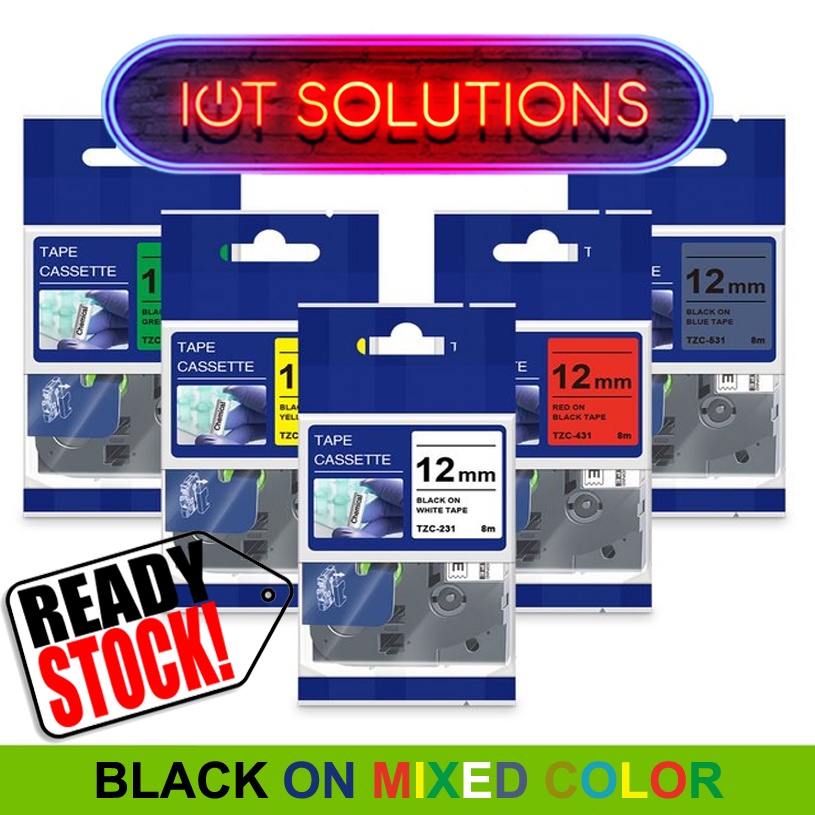 Jual Label Tape Brother Compatible TZE-221 9mm 8m TZe221 631 334 PT ...