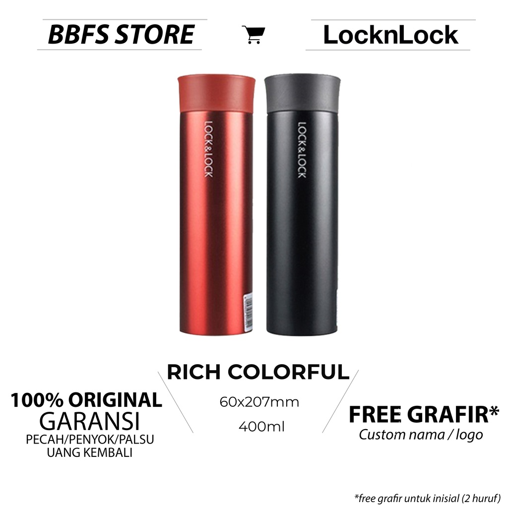 Jual Lock N Lock Rich Colorful Tumbler 400ml / Botol Minum Termos Lock ...