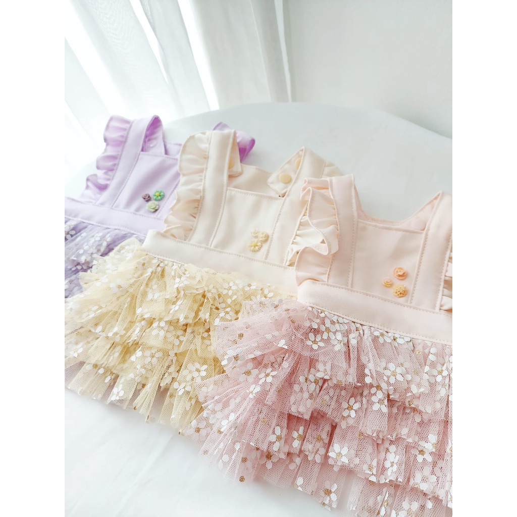 Jual Petza - Tutu Flower Pink dress - Handmade design | Shopee Indonesia
