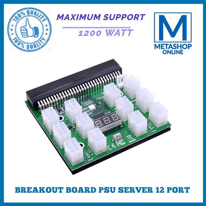Jual Breakout board 12 port PSU Power Supply server mining | Shopee Indonesia
