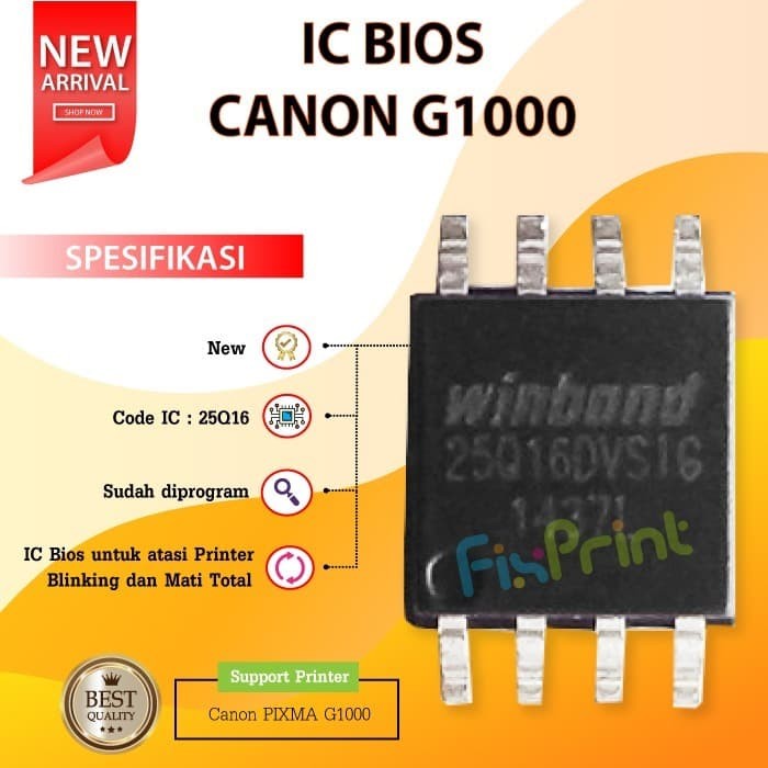 Jual IC BIOS Canon G1000 25Q16- Resetter Printer Canon G1000 FSB1165 ...