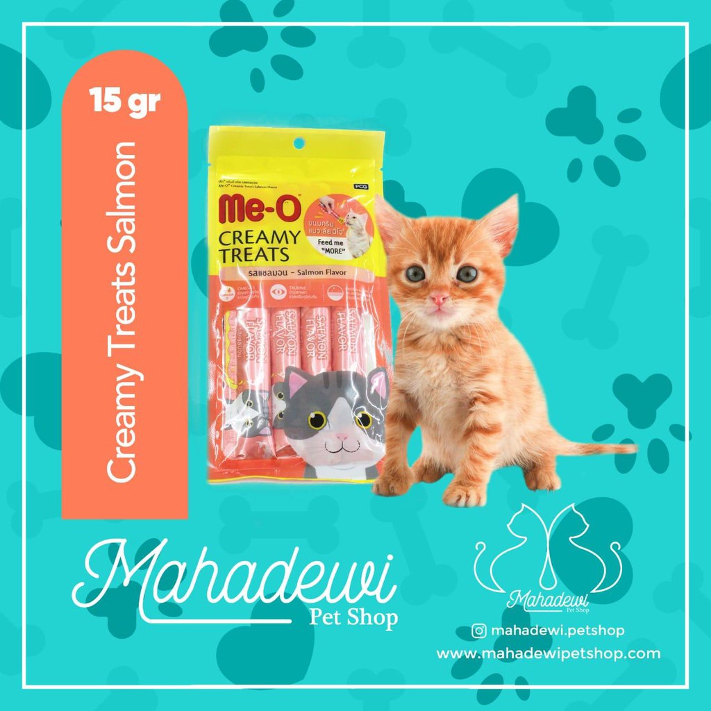 Jual Meo Creamy Treats SALMON Snack Kucing me-o meo 15 Gram | Shopee ...
