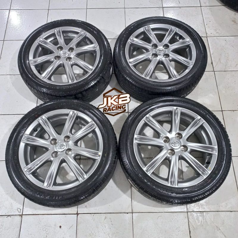 Jual VELG SECOND STANDAR MOBIL COPOTAN YARIS TRD R16 + BAN TURANZA 195/ ...