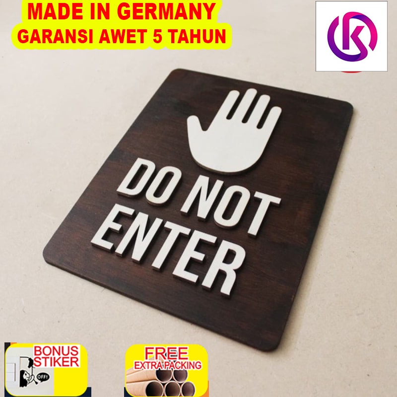 Jual Murah Sign Board Kayu Do Not Enter | Sign Dilarang Masuk | Papan ...