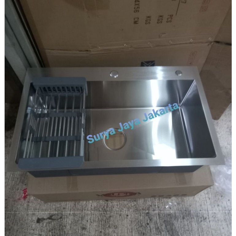 Jual Kitchen sink Stainless 7545 S / Kitchen sink kotak minimalis 75 x ...
