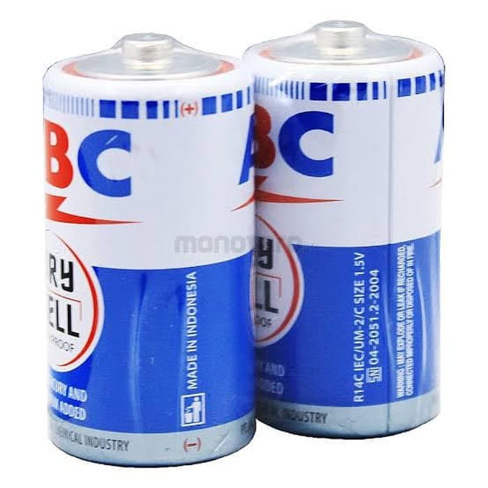 Jual BATERAI BESAR ABC R-20 BIRU ISI 2 | Shopee Indonesia