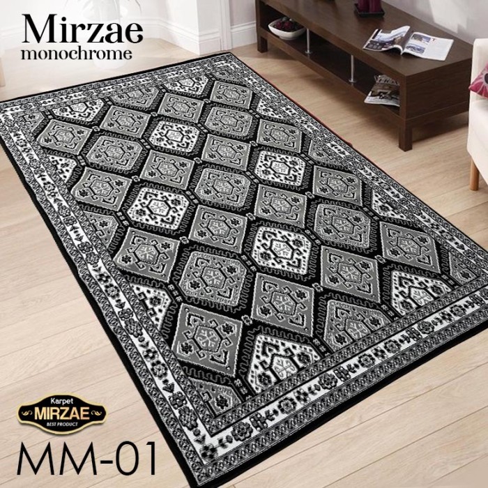 Jual [Carpet Shop ID] Karpet Mirzae Black 100X150 - Full Motif | Shopee ...