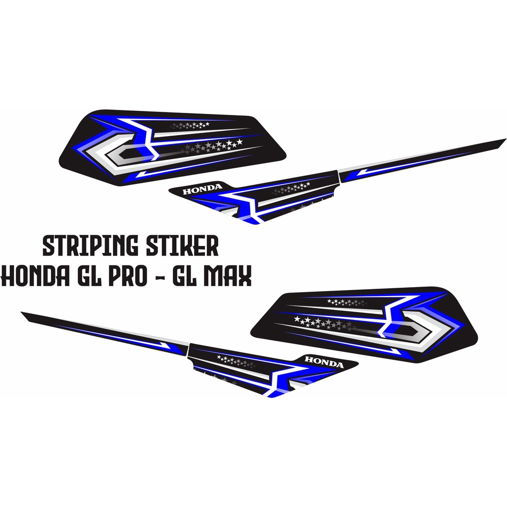 Jual STIKER POLET MOTIF COD / VARIASI HONDA GL PRO/GL MAX STRIPING ...