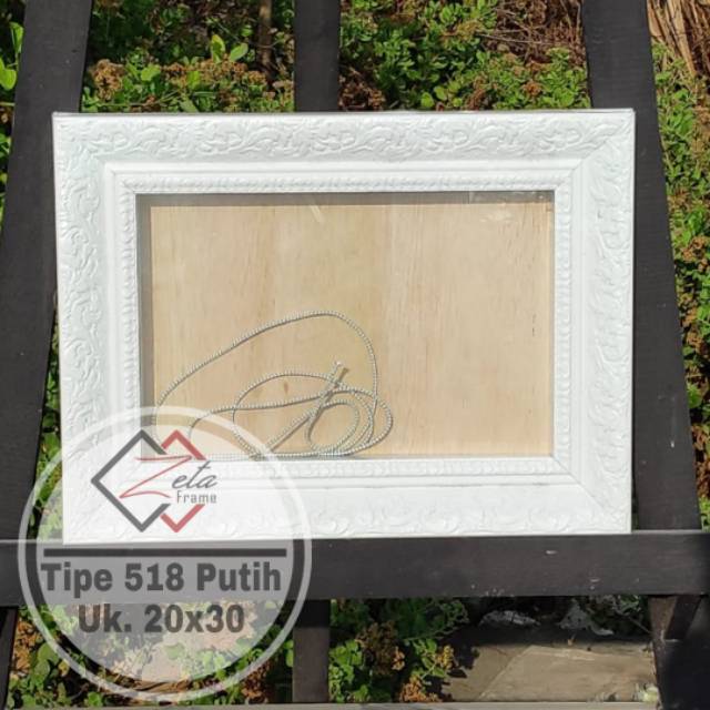 Jual Tipe 518 - Pigura mahar ukir putih uk. 20x30 - pigora 3D - frame ...
