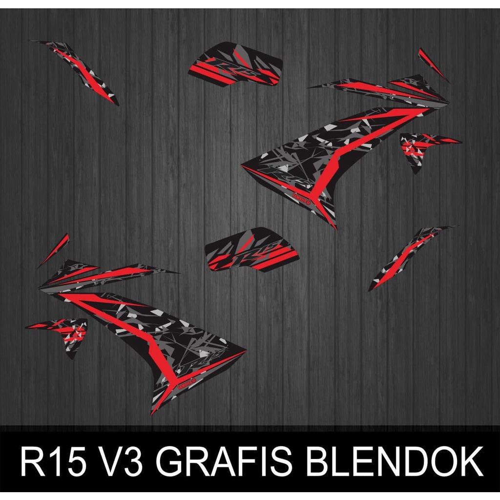 Jual STIKER STRIPING YAMAHA R15 V3 GRAFIS BLENDOK | Shopee Indonesia
