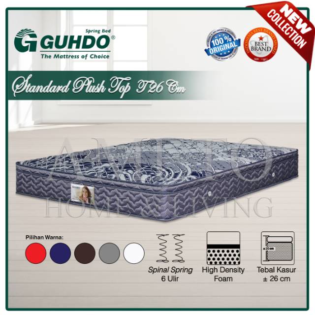 Jual Guhdo Springbed Standard Plush Top Tebal 26 cm (HANYA KASUR) 90, 100, 120, 140, 160, 180 ...