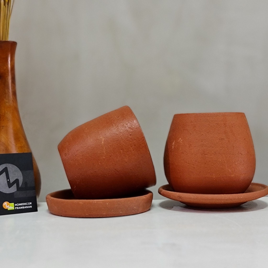 Jual Pot Natural Diameter 10 cm l Pot Lukis Gerabah l Vas Tanah Liat l ...