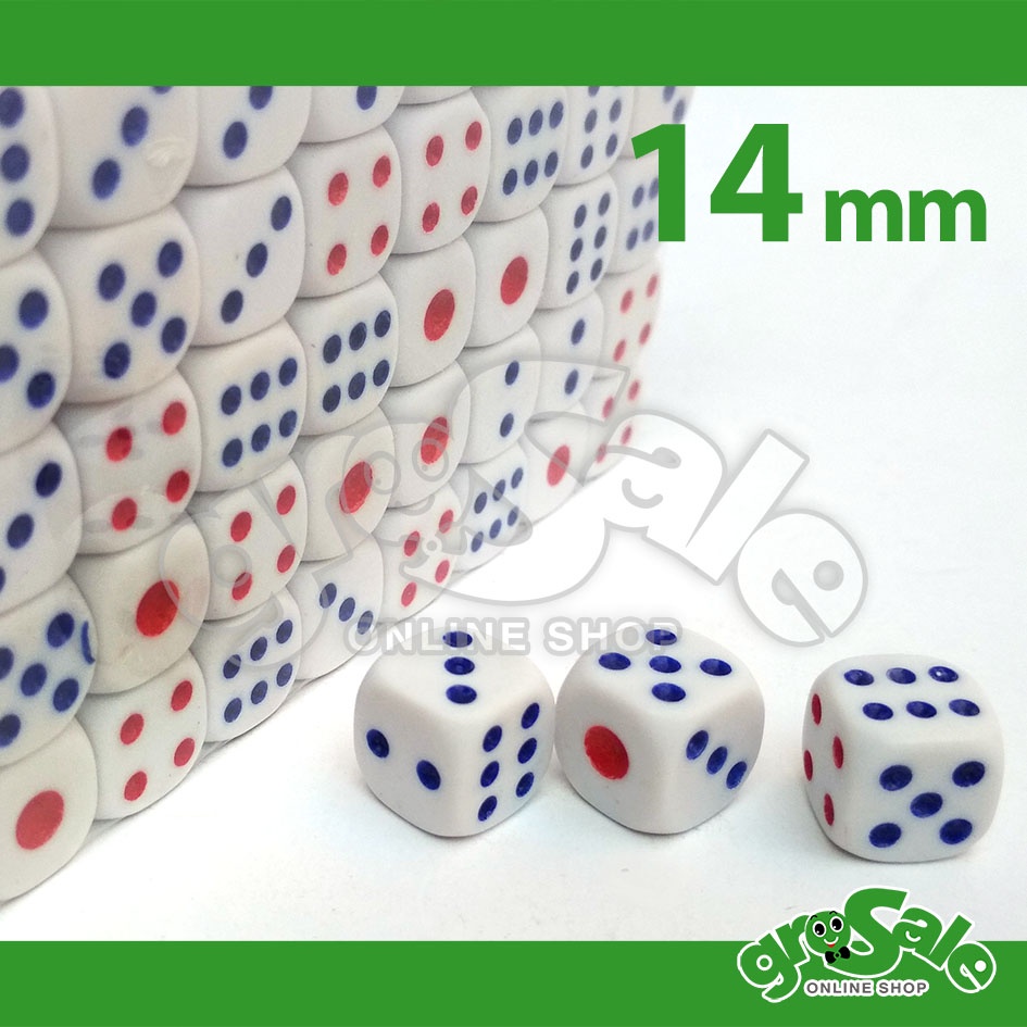 Jual [3 PCS] DADU 14 MM WHITE CUBE KUBUS PUTIH PELENGKAP PERMAINAN ...