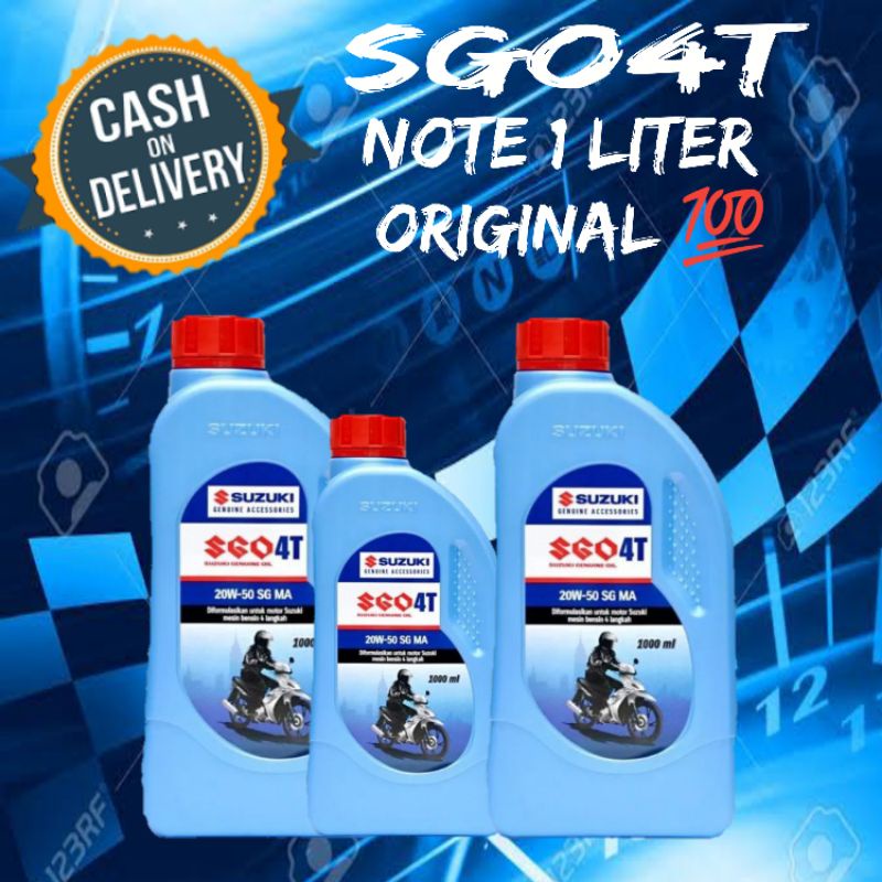 Jual OLI SGO 4T 20W-50 SG MA 1 LITER / OLI MOTOR SUZUKI | Shopee Indonesia