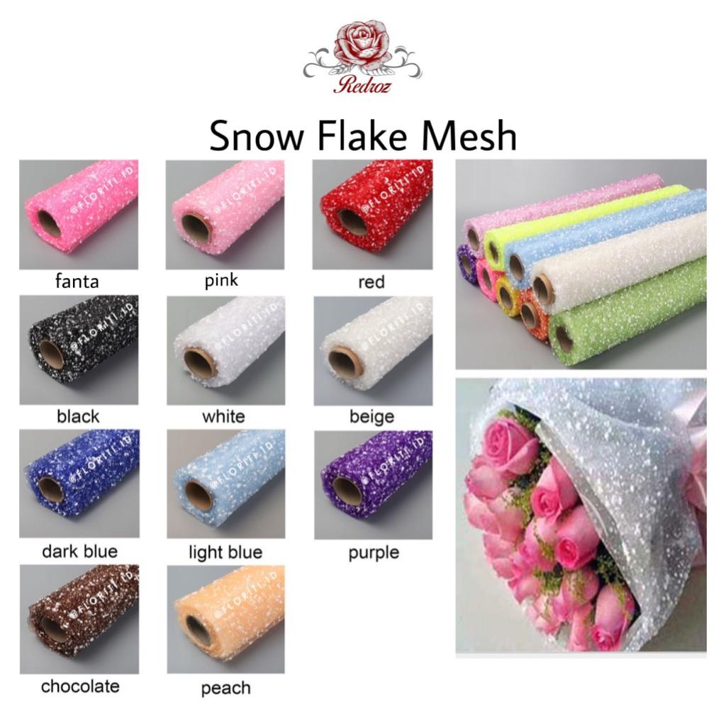 Jual 1 Roll KAIN TILE SALJU BUKET BUNGA Flower Mesh / Kertas Jaring ...